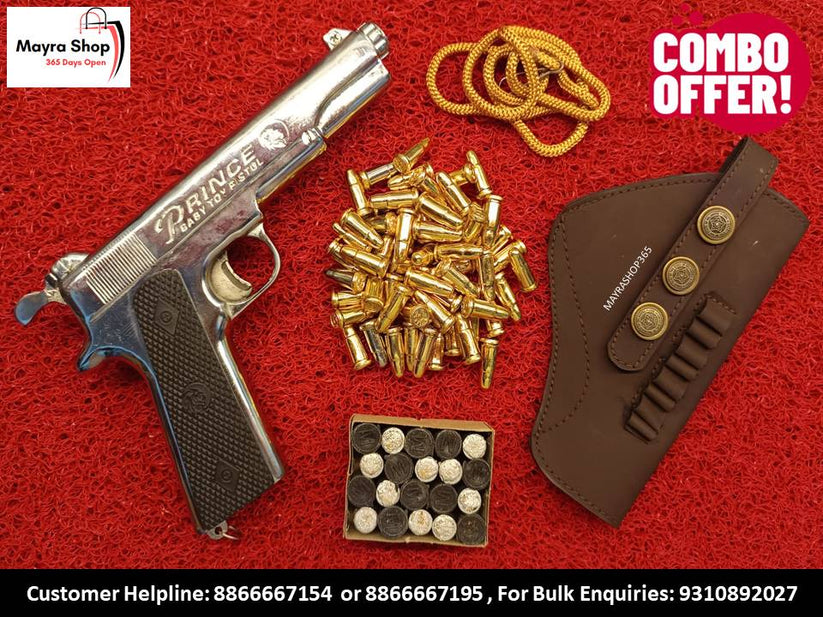 Sound Guns | Worldwar Silver Gun | super gun combo | 6 dummy metal bul ...